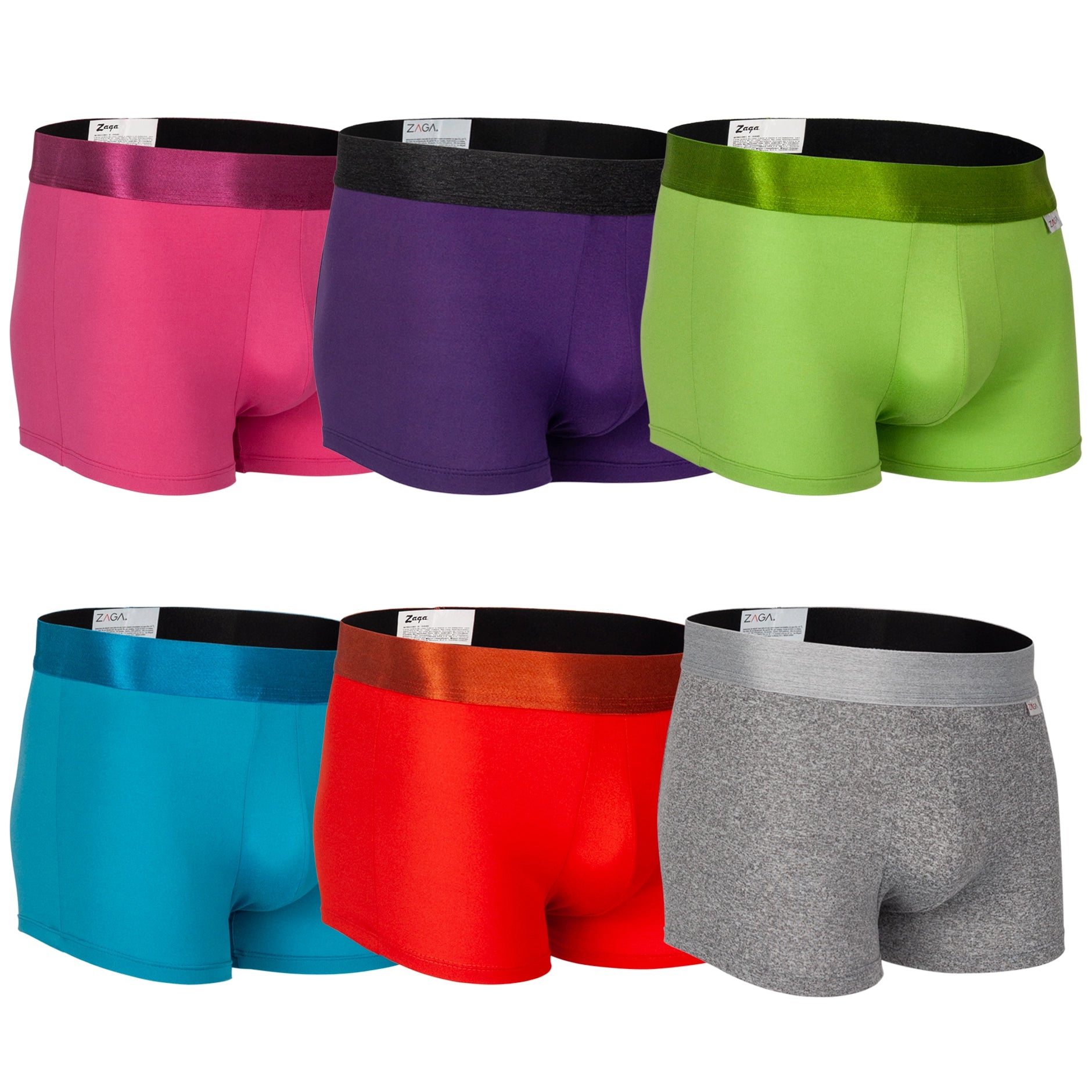 Boxer Corto Zaga Colores Flash 6 Piezas – zaga